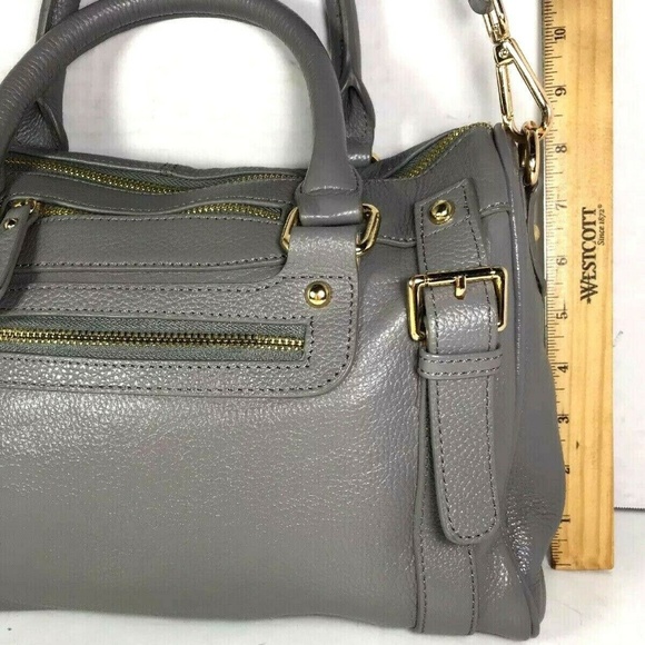 Erica Anenberg | Bags | Erica Anenberg Grey Leather Cross Body Satchel ...